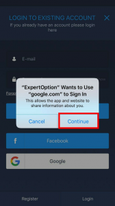 Expert Option Login Account