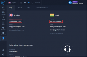 ExpertOption Contacts & Support
