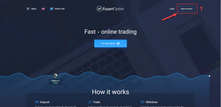 Expert Option Account Registration