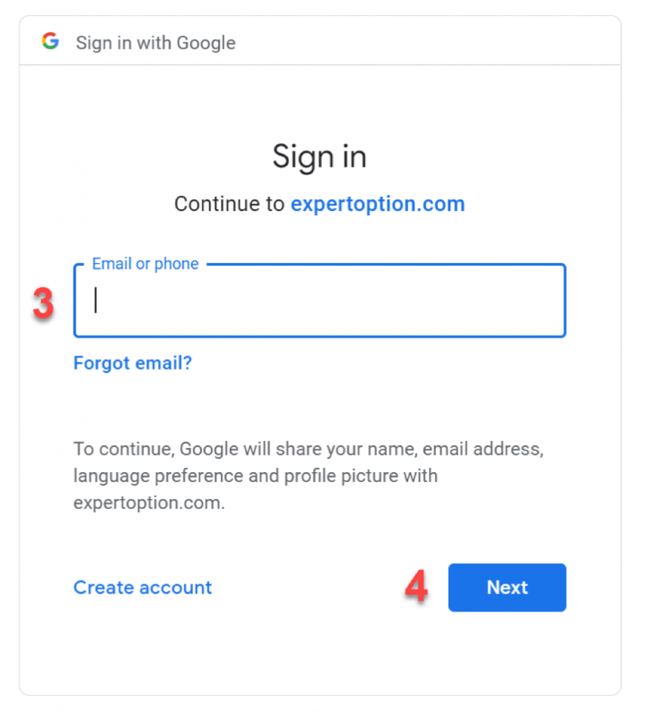 Expert Option Account Registration
